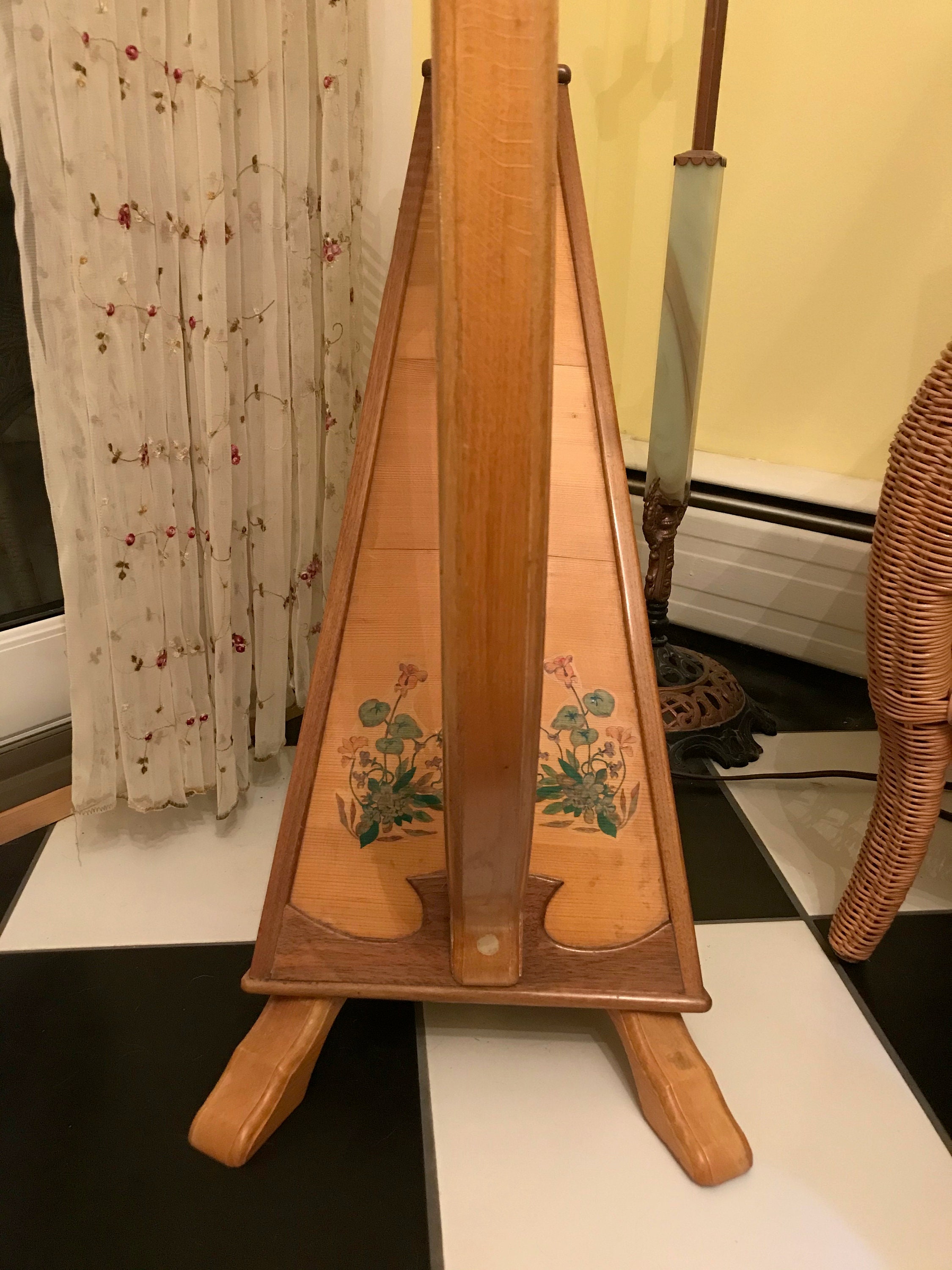 Victorian Lilies Harp Soundboard Decal - Hand Painted Design, Set of 2 ...