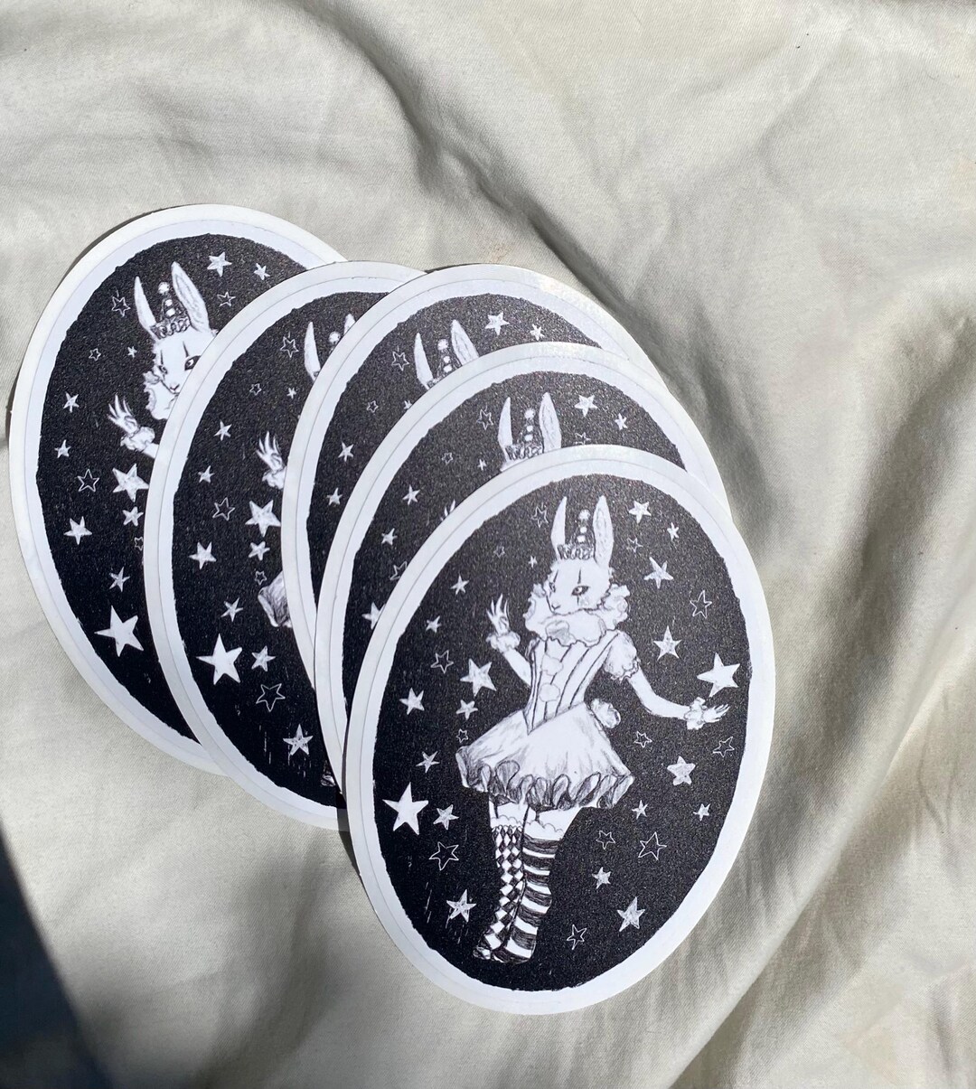 Pierrot Bunny Sticker - Etsy
