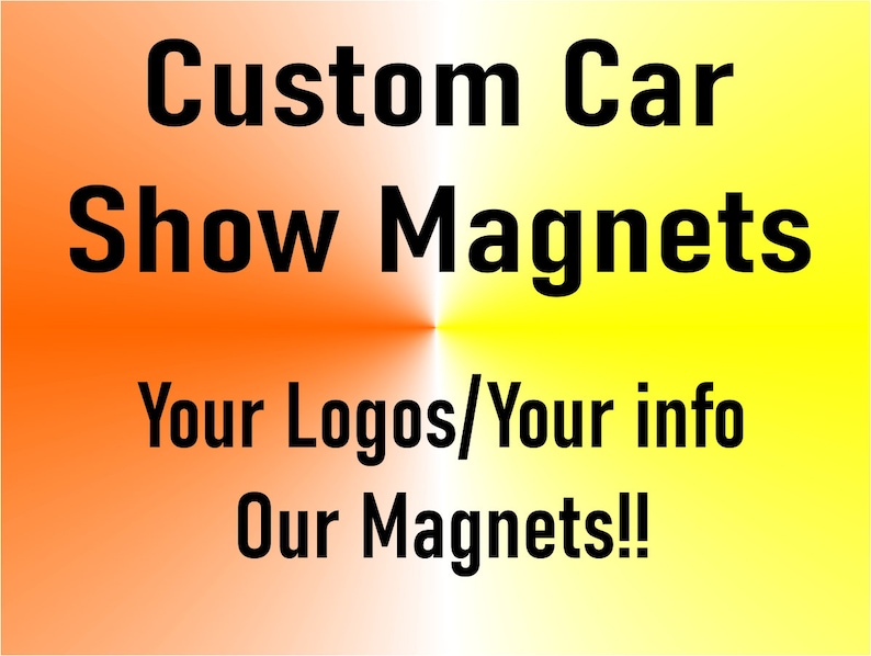 Car Show Magnetic Dash Plaque - Full Color - Pack of 25 - Etsy