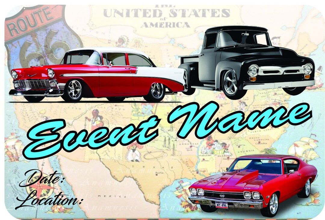 Car Show Magnetic Dash Plaque - Full Color - Pack of 25 - Etsy