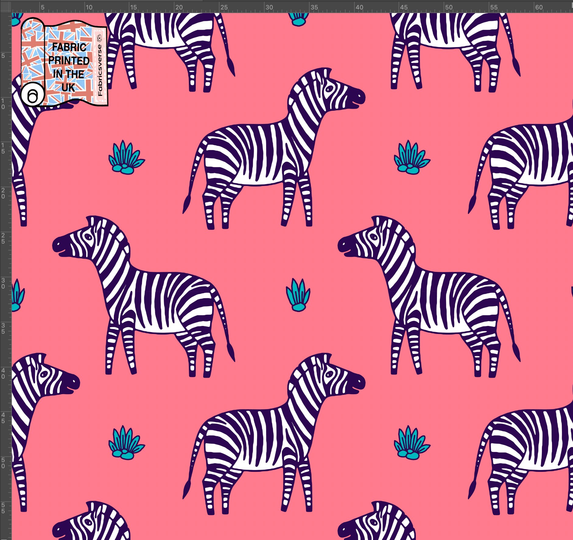 Pink And Blue Zebra Print