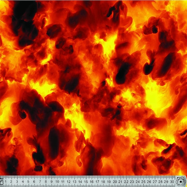 Flame Fire Print Fabric - Etsy