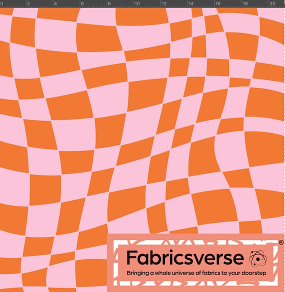 Checkerboard Check Fabric Printed Fabric Recycled Spandex 4 | Etsy