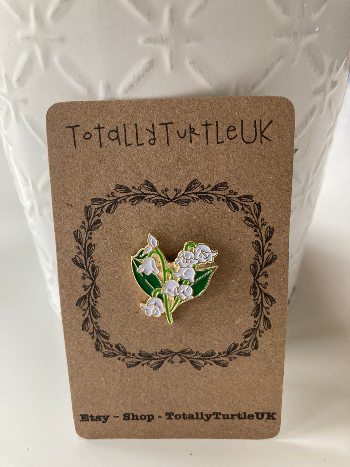 Lily Enamel Pin Badge. Pretty Little Pin Gift | Etsy