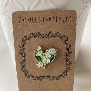 Lily Enamel Pin Badge. Pretty Little Pin Gift - Etsy