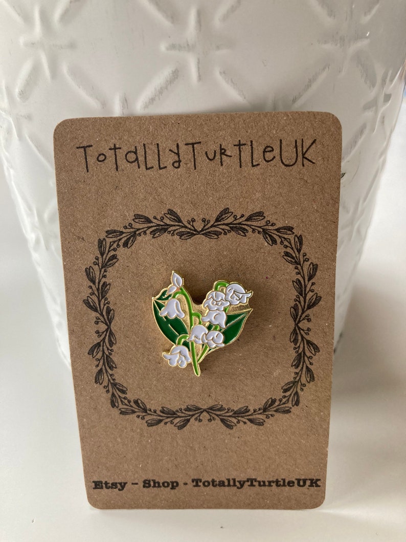 Lily Enamel Pin Badge. Pretty Little Pin Gift - Etsy