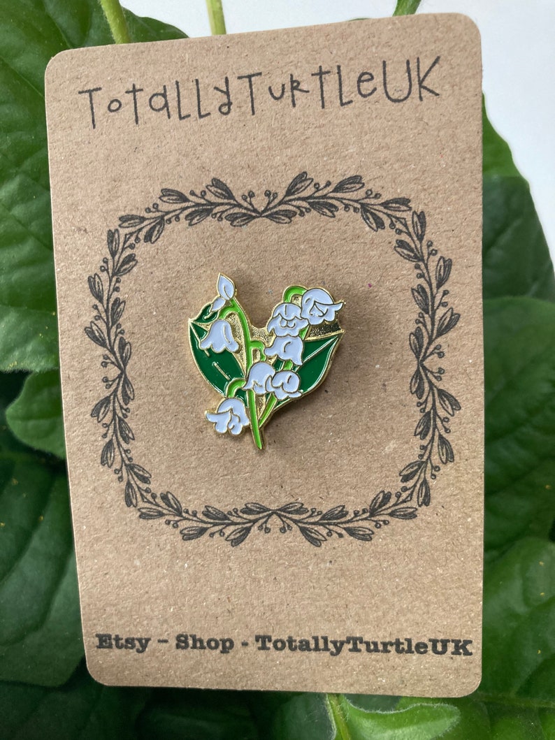 Lily Enamel Pin Badge. Pretty Little Pin Gift | Etsy