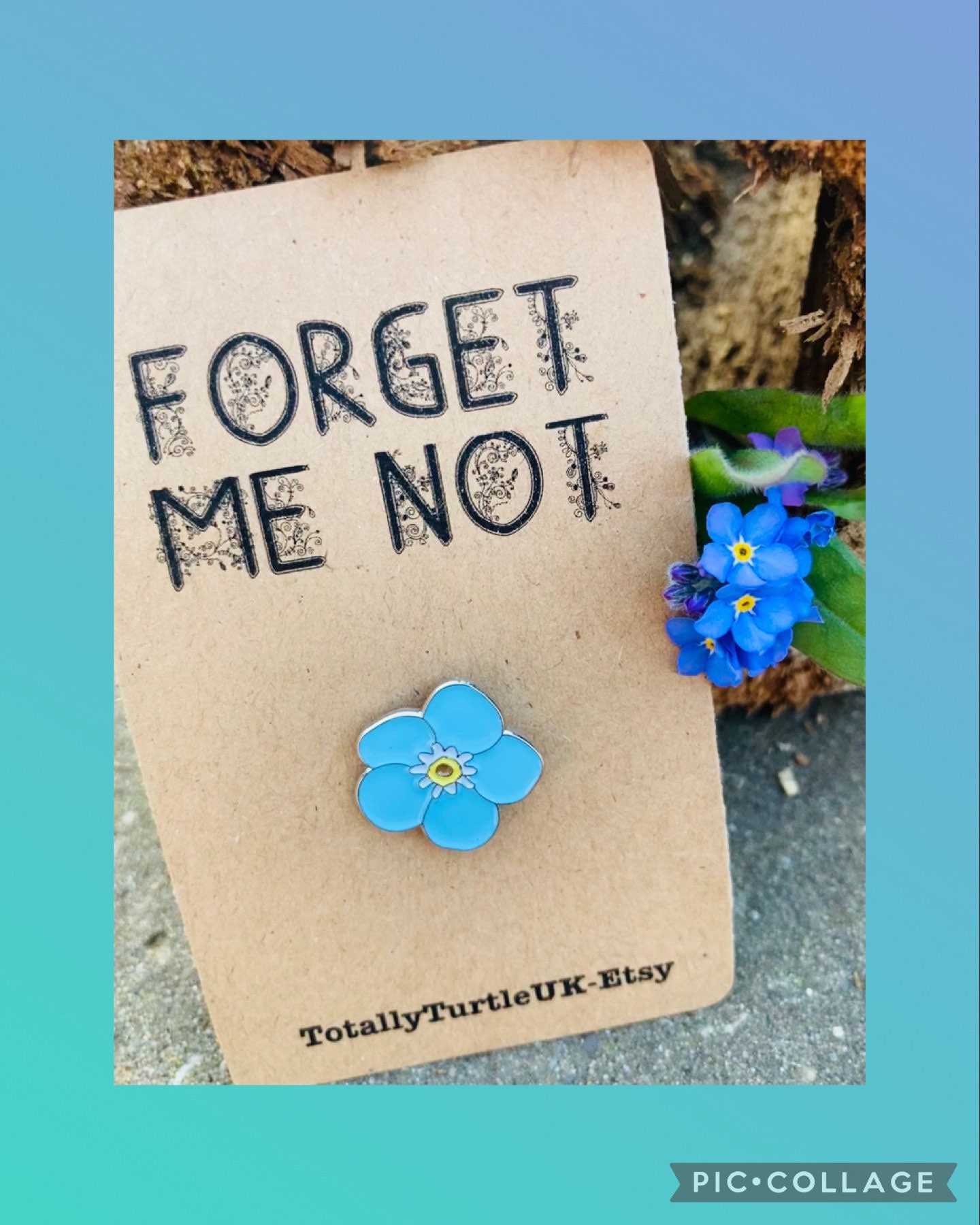 Forget Me Not Enamel Pin Badge in Memory Remembrance - Etsy UK