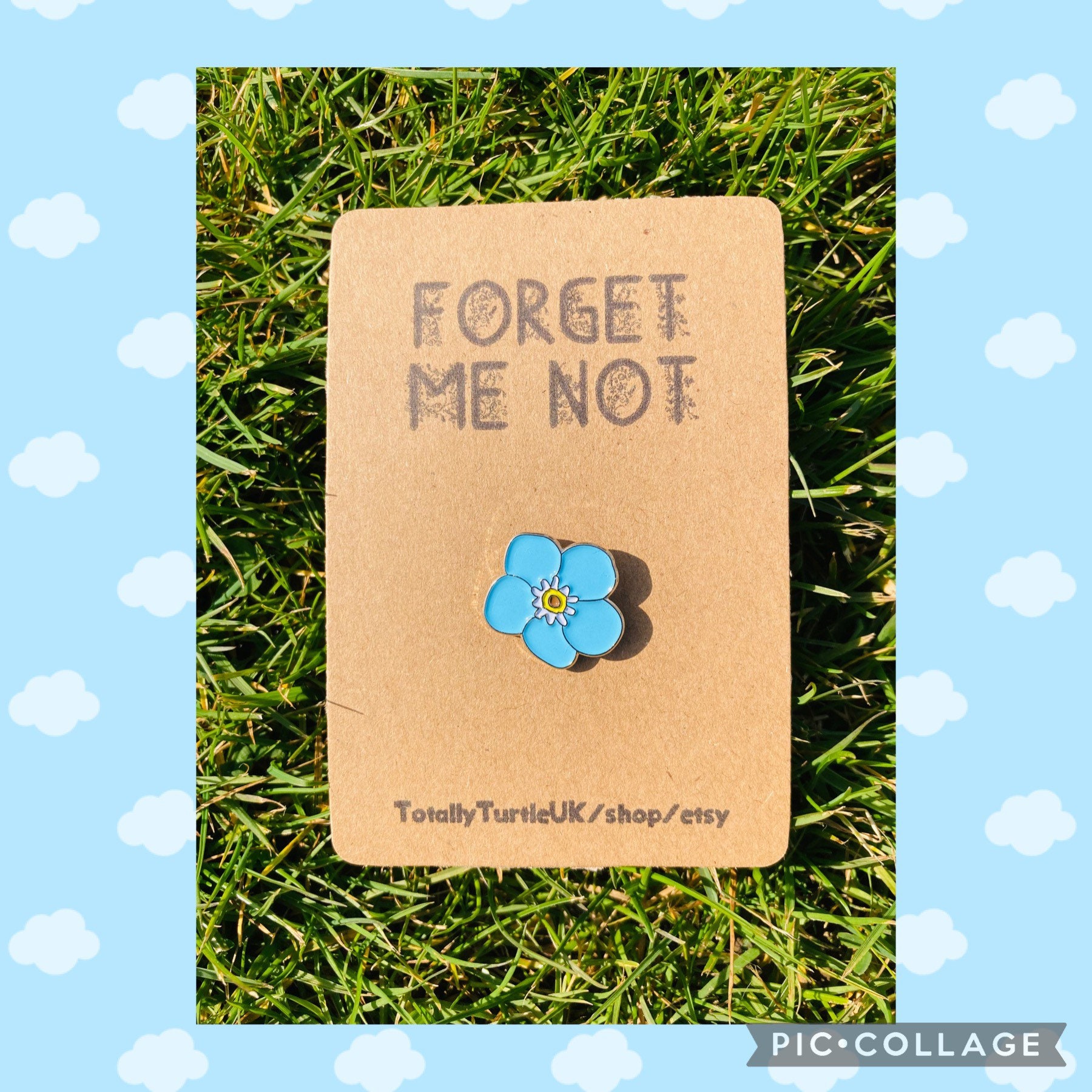 Forget Me Not Enamel Pin Badge in Memory Remembrance - Etsy UK