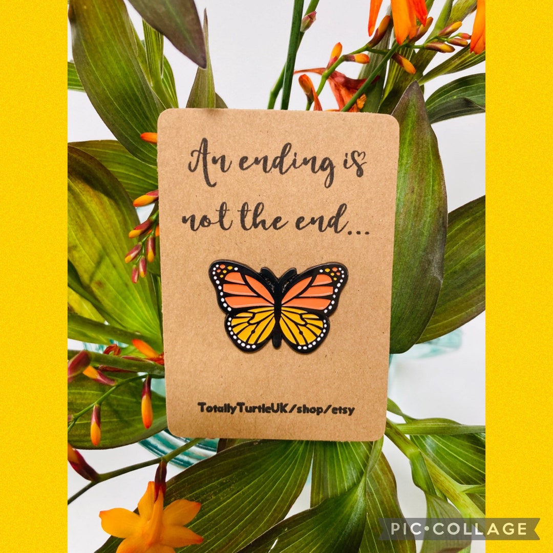 Butterfly Pin Badge ‘an Ending is Not the End’ Remembrance Positivity ...