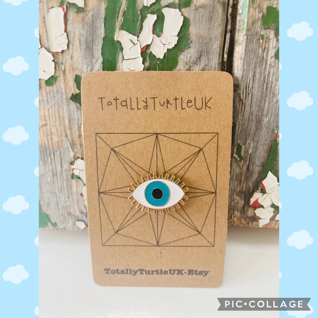 Blue Eye Enamel Pin Badge - Etsy