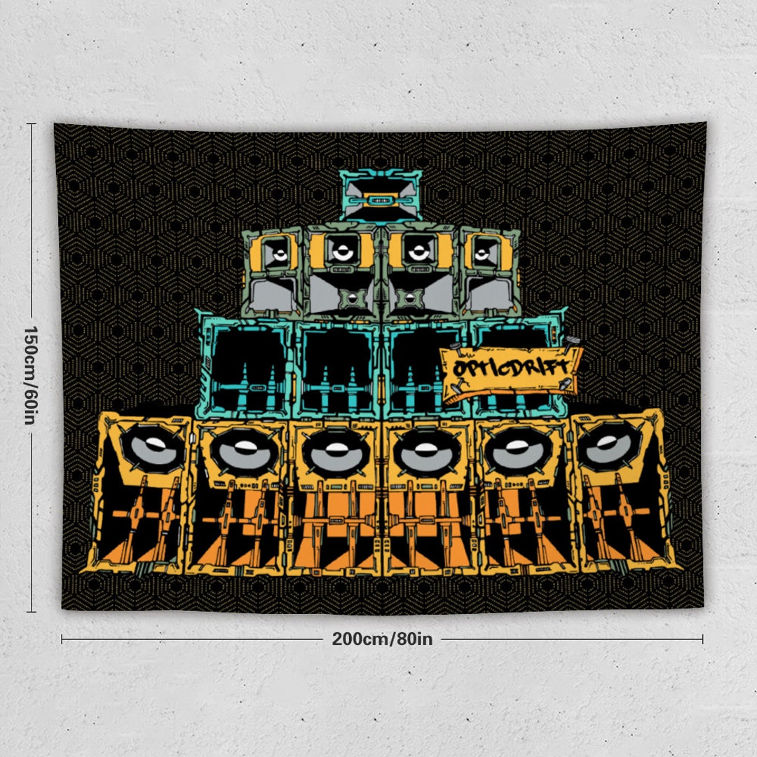 Tekno Wall Hanging alien Soundsystem on Background - Etsy