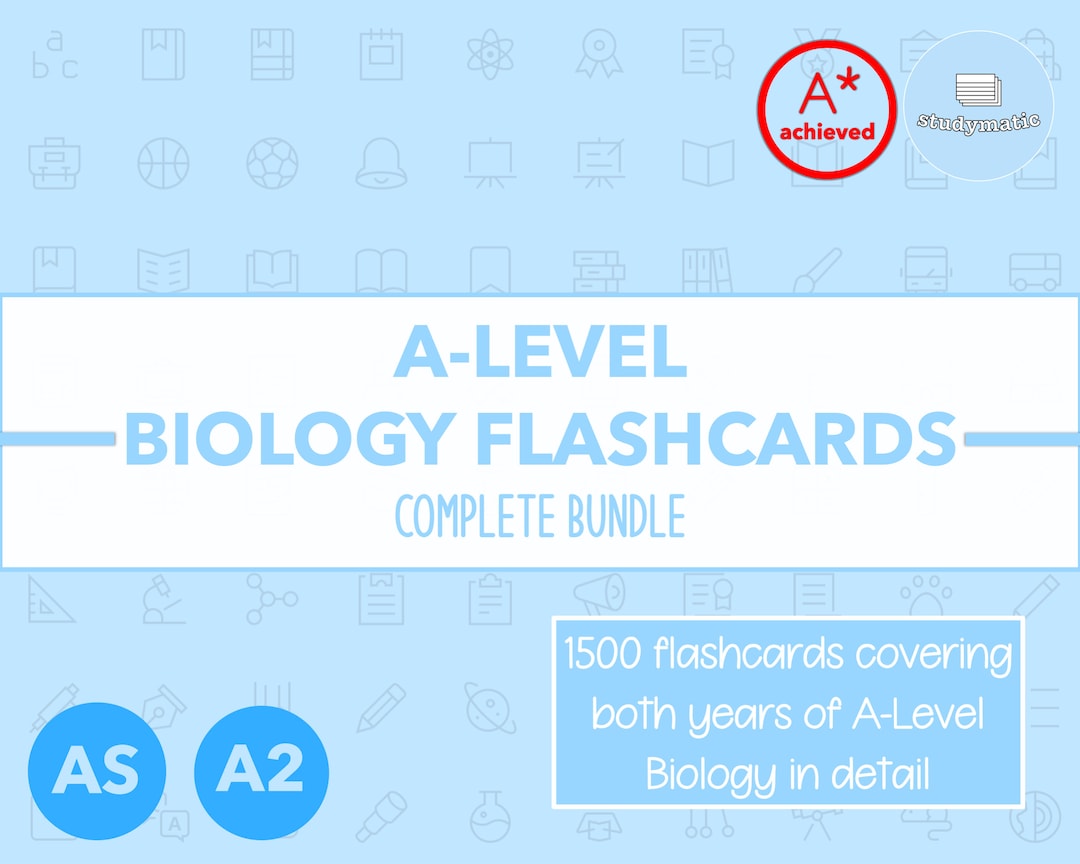 A-level Biology Bundle: FLASHCARDS COMPLETE BUNDLE - Etsy