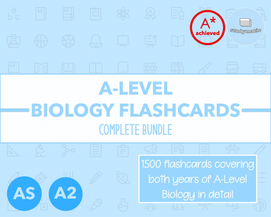 A-level Biology Bundle: FLASHCARDS COMPLETE BUNDLE - Etsy