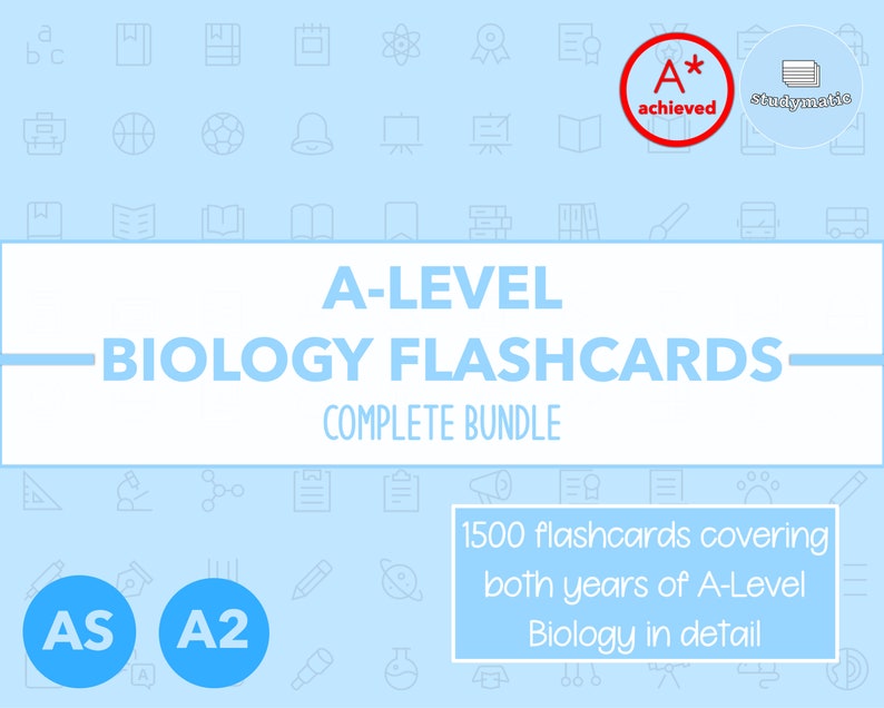 A-level Biology Bundle: FLASHCARDS COMPLETE BUNDLE - Etsy