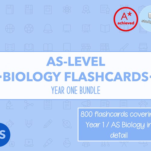 A-level Biology Bundle: FLASHCARDS COMPLETE BUNDLE - Etsy UK