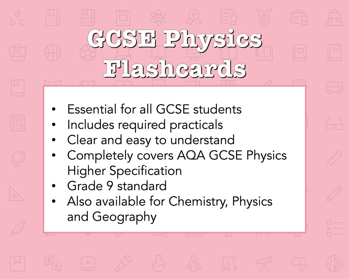 GCSE Physics Flashcards - Etsy UK