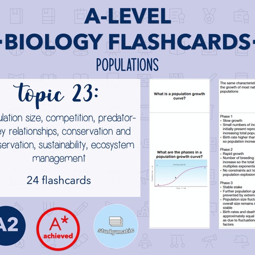 BIOLOGY FLASHCARDS A LEVEL: Ecosystems - Etsy
