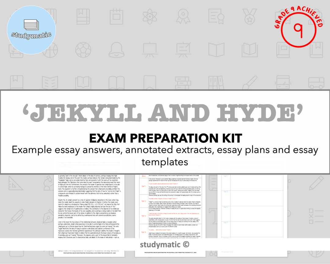 GCSE English Literature: 'jekyll and Hyde' Exam Preparation Kit - Etsy