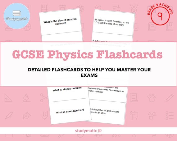 GCSE Physics Flashcards | Etsy