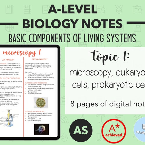 BIOLOGY NOTES A LEVEL: Basic Components of Living Systems - Etsy UK