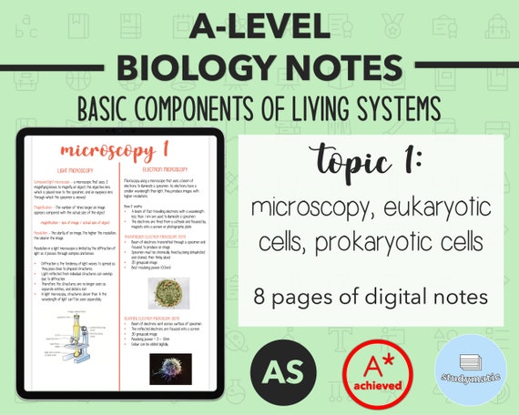 BIOLOGY NOTES A LEVEL: Basic Components of Living Systems | Etsy