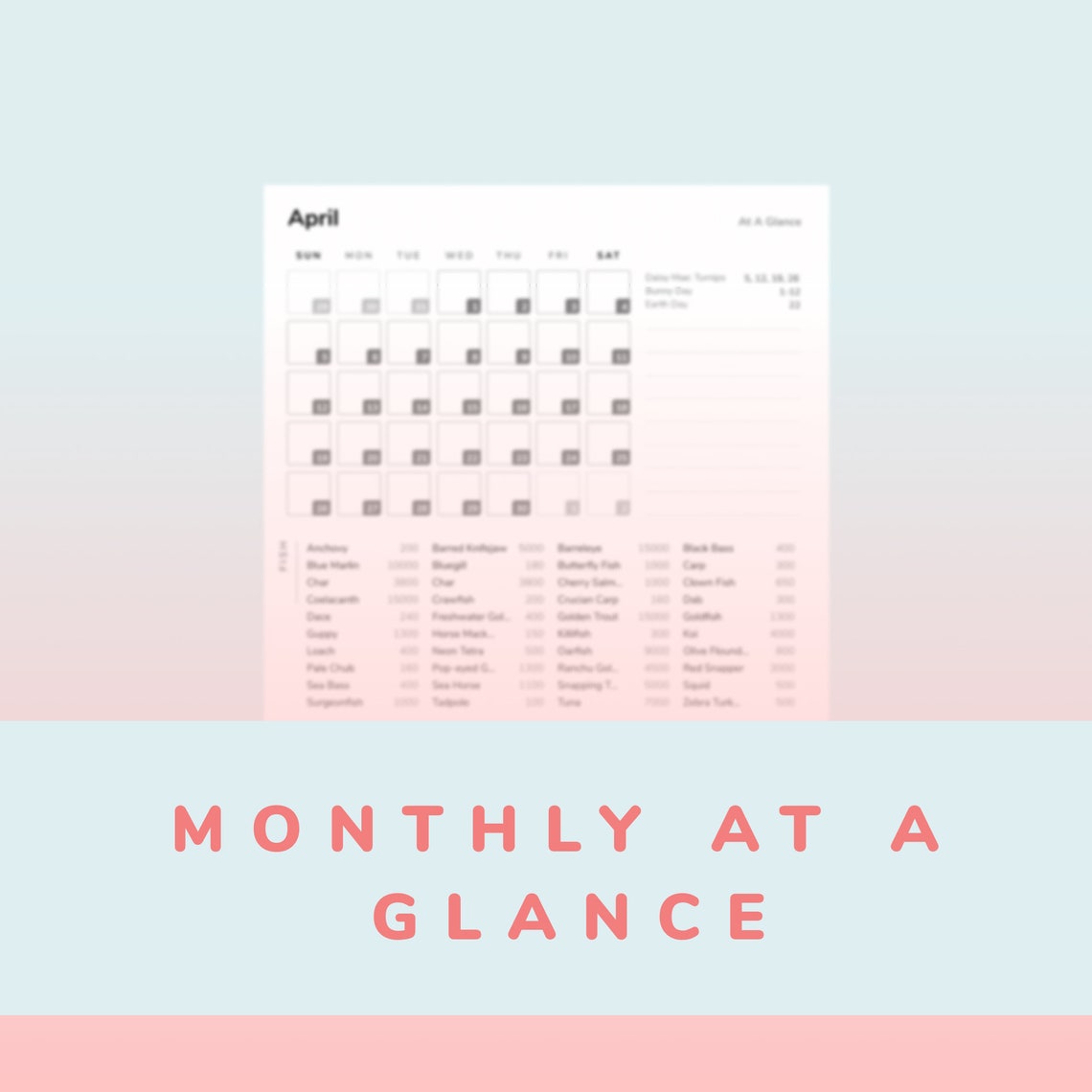 Animal Crossing: New Horizons Printable Checklists, April - Etsy