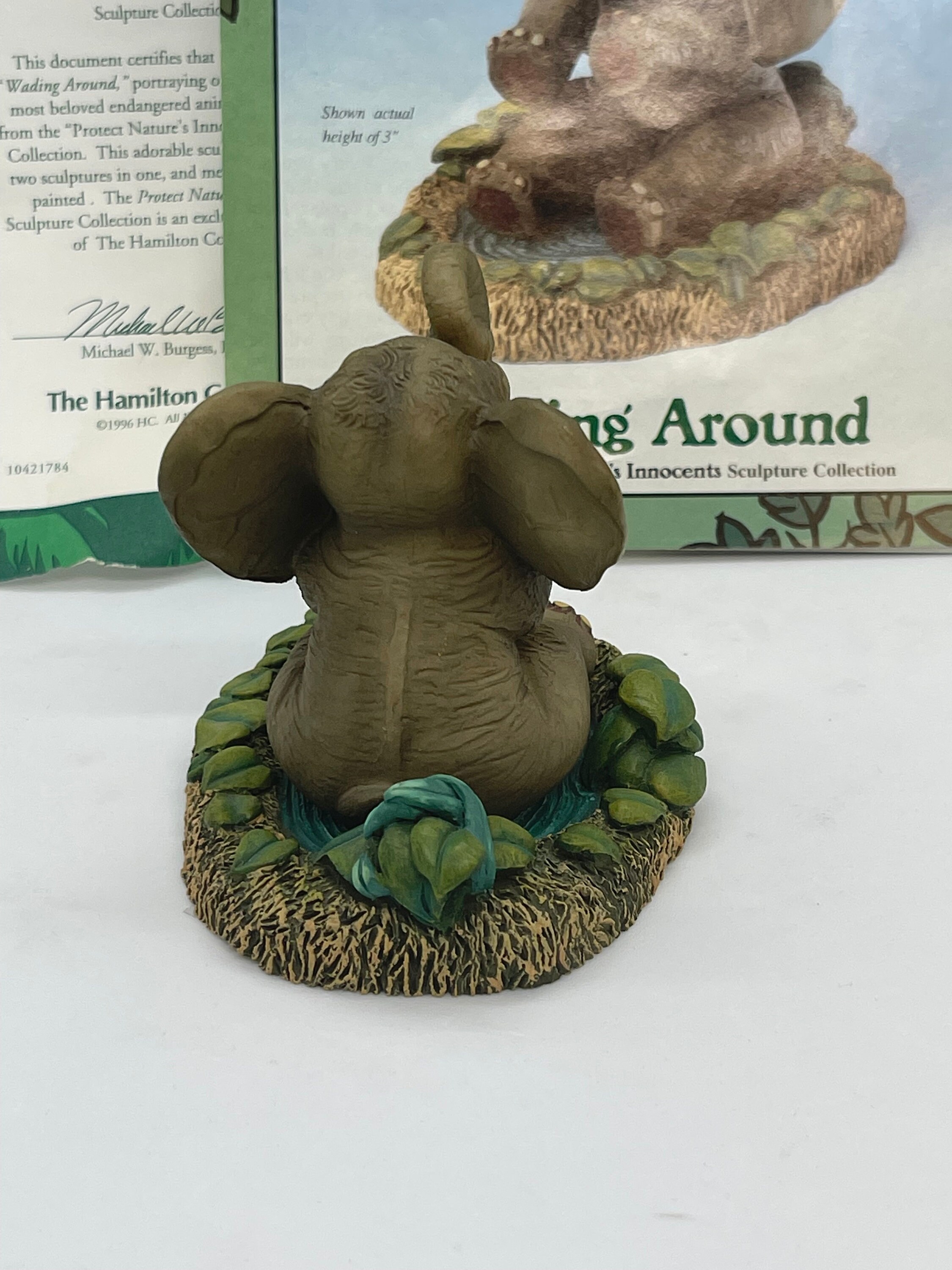 Vintage Hamilton Collection 2pc Elephant Figurine ~ Wading' Around - Etsy
