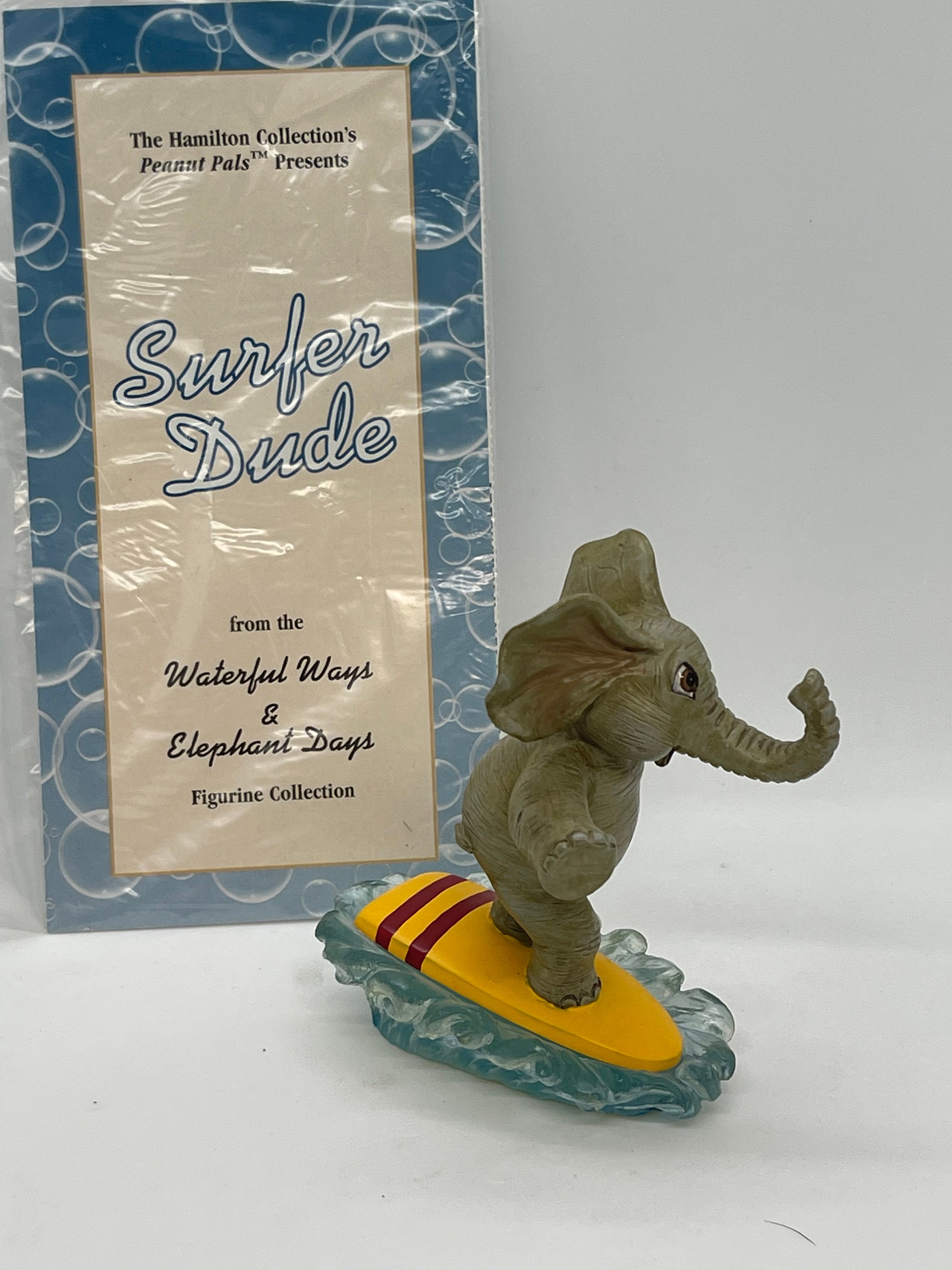 Vintage Hamilton Collection Elephant Days ~ Surfer Dude - Etsy