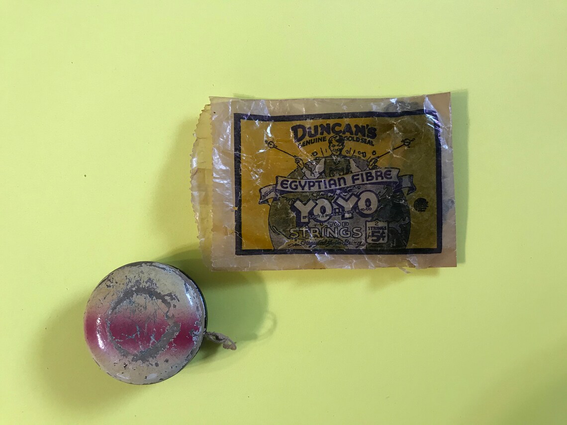 Vintage Duncan YOYO Strings and Wooden Yoyo - Etsy