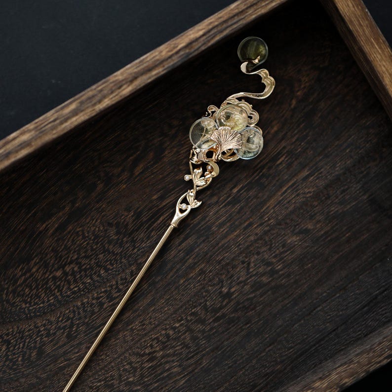Handmade Chinese Style Resin Hair Stick: Resin Leaves - Etsy