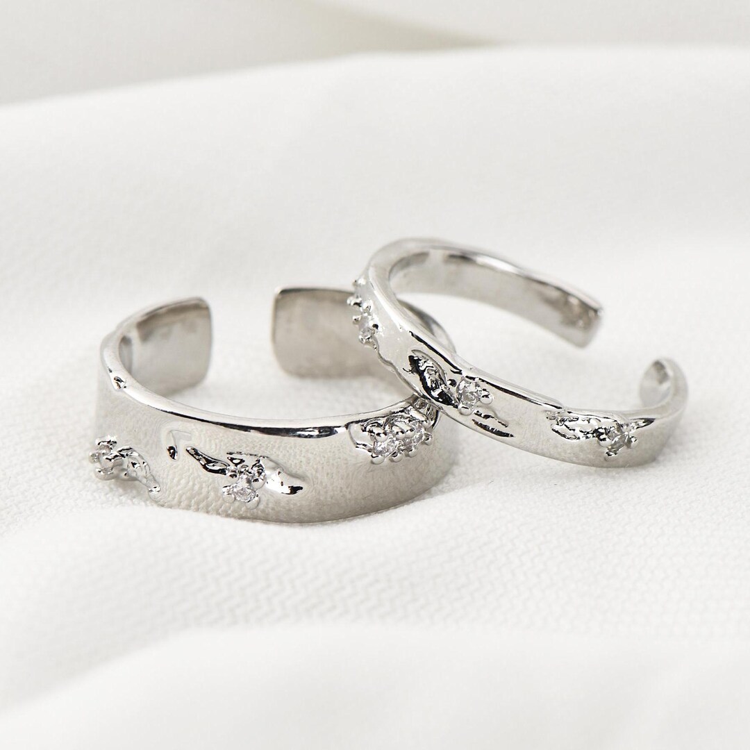 Customized Couple Rings His and Hers Rings Promise Ring Personalized ...