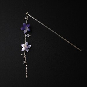Handmade Dangle Silver Color Flower Copper Hair Stick Flower Hair ...
