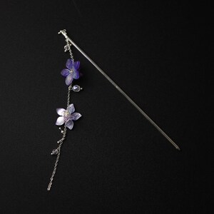 Handmade Dangle Silver Color Flower Copper Hair Stick Flower Hair ...