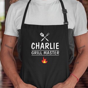 Grill Master Apron, Grill Apron, Custom Apron, Personalized Apron, Chef ...