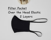 Over the Head Mask with Filter Pocket Best selling mask | Etsy