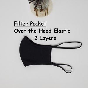 Over the Head Mask With Filter Pocket Face Mask for Hearing - Etsy