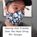 Over Head Face Mask for Hearing Aids, Designer Face Mask, Over the Head ...