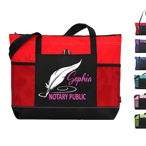 Notary Tote Bag, Loan Signing Agent Bag, Gift for Notary Public Bag ...