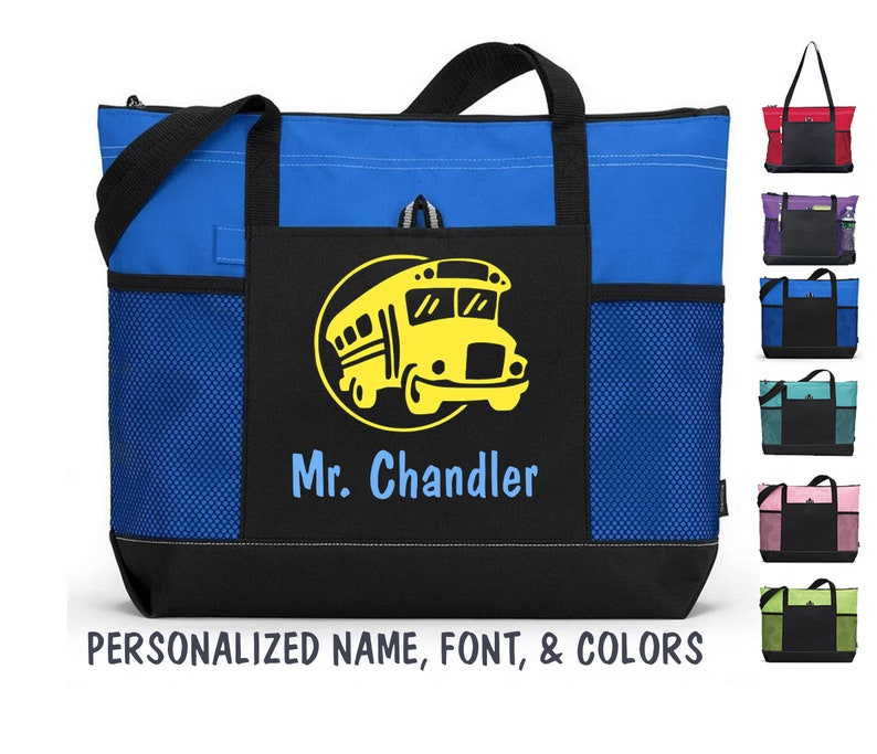 Personalized School Bus Driver Bag Custom Bus Driver Tote - Etsy