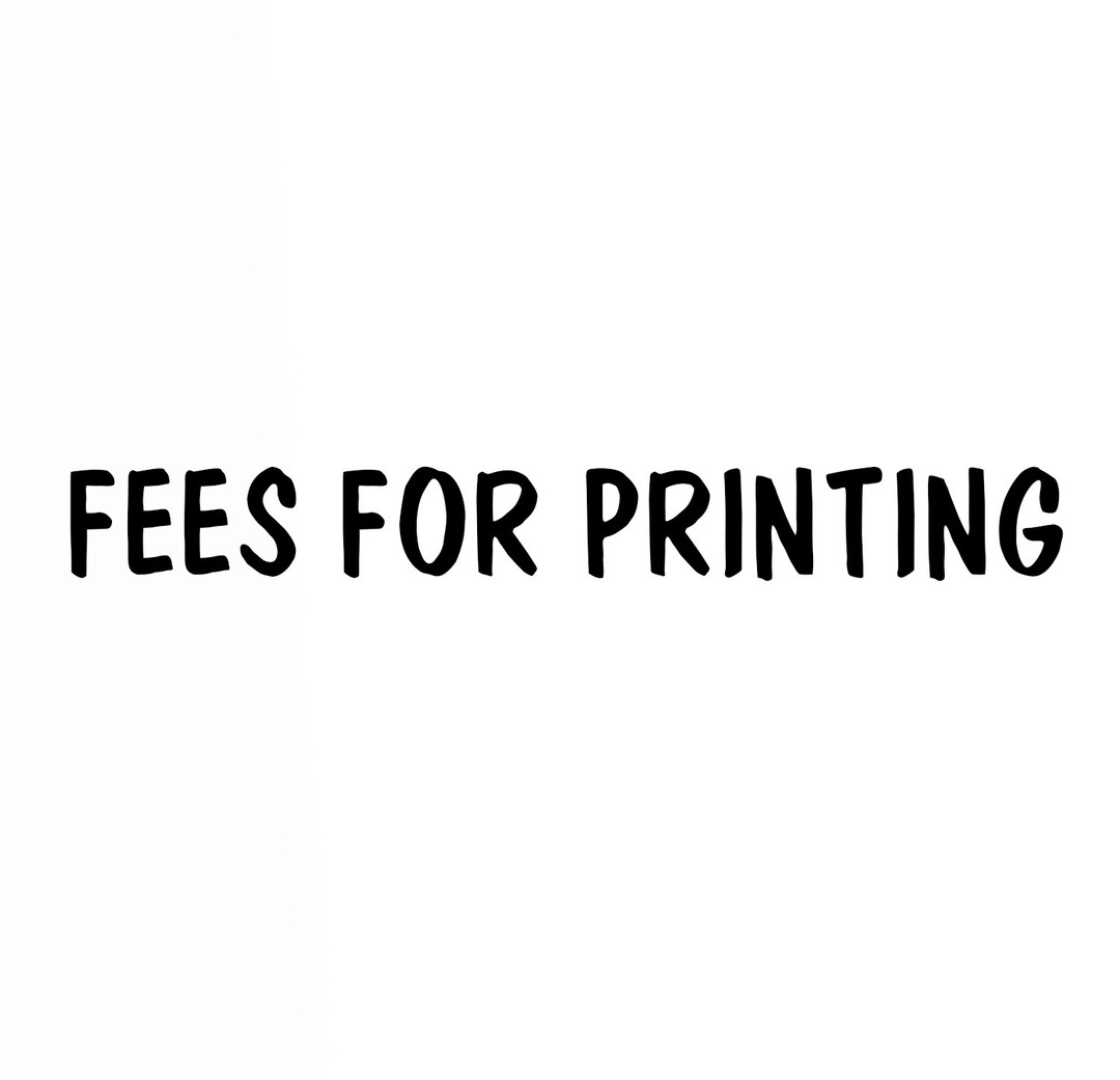 Fees for Add-on, Fees for Printing, Other Service Fees - Etsy