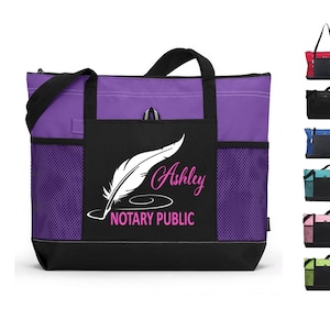 Notary Tote Bag, Loan Signing Agent Bag, Gift for Notary Public Bag ...