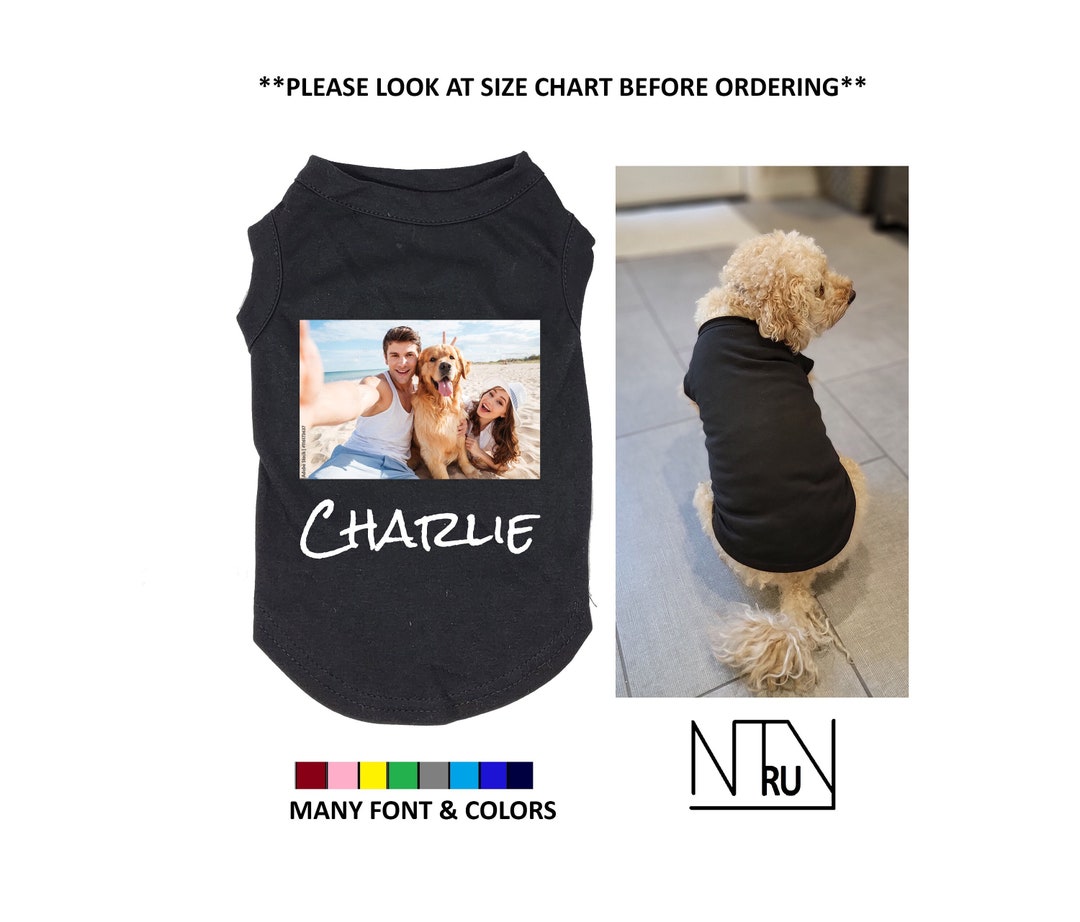 Custom Dog Shirt With Family Photo and Name, Personalized Dog Shirt for ...
