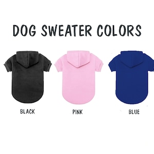 Custom Dog Sweater With Name Text Logo, Personalized Dog Hoodie, Custom ...
