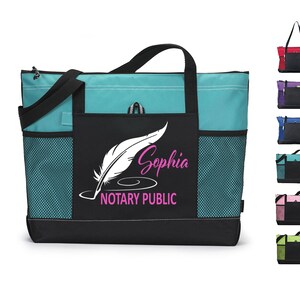 Notary Tote Bag, Loan Signing Agent Bag, Gift for Notary Public Bag ...