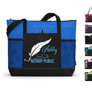 Notary Tote Bag, Loan Signing Agent Bag, Gift for Notary Public Bag ...