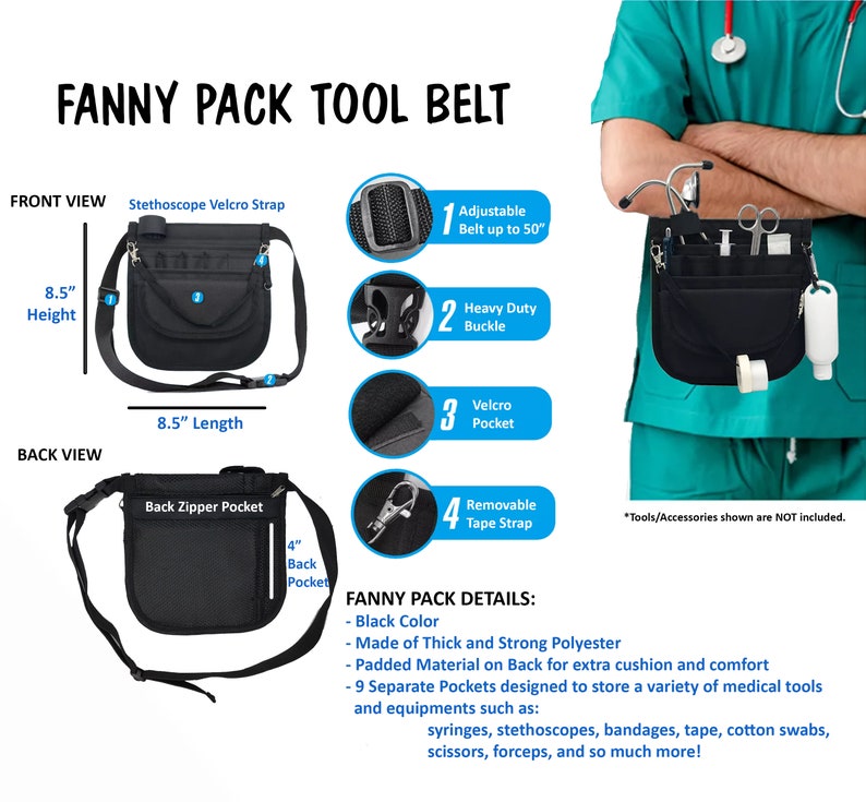Custom Nurse Fanny Pack Nurse Tool Belt Nurse Organizer - Etsy
