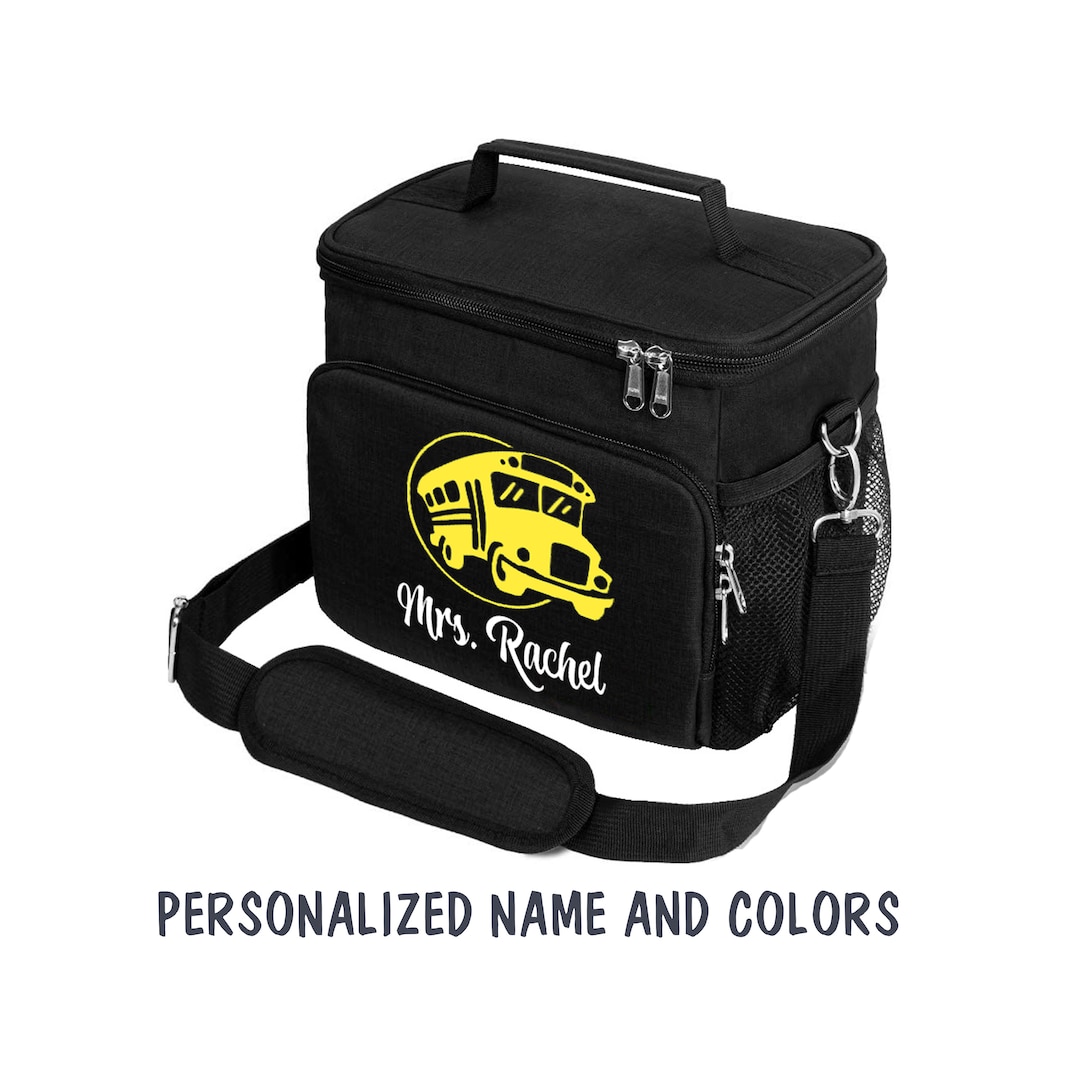 Custom School Bus Driver Lunch Bag, Personalized Teacher Lunch Box ...