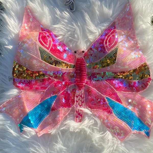Butterfly Sequin Top - Etsy
