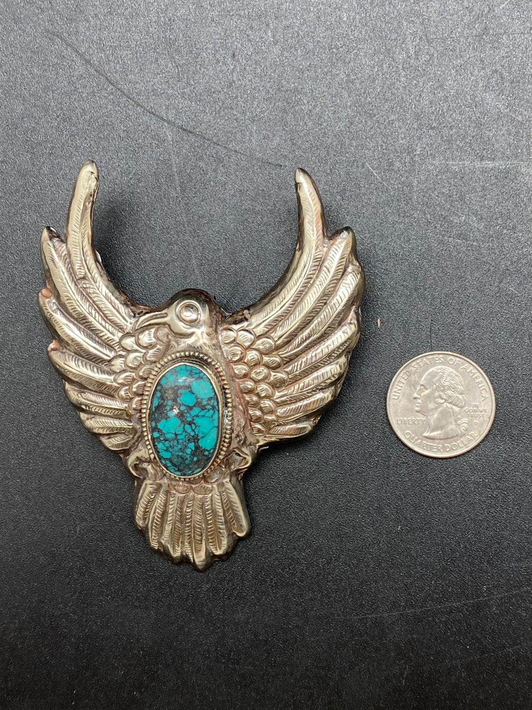 Bird Pendant Set With Turquoise,handcrafted,tibetan Repousse Silver ...